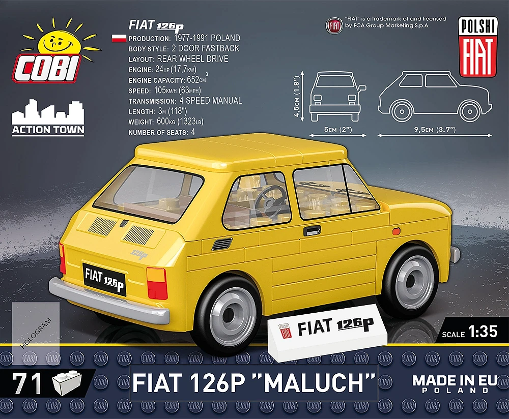Fiat 126p Maluch / Youngtimer Collection / Klocki i zabawki w sklepie cobi.pl